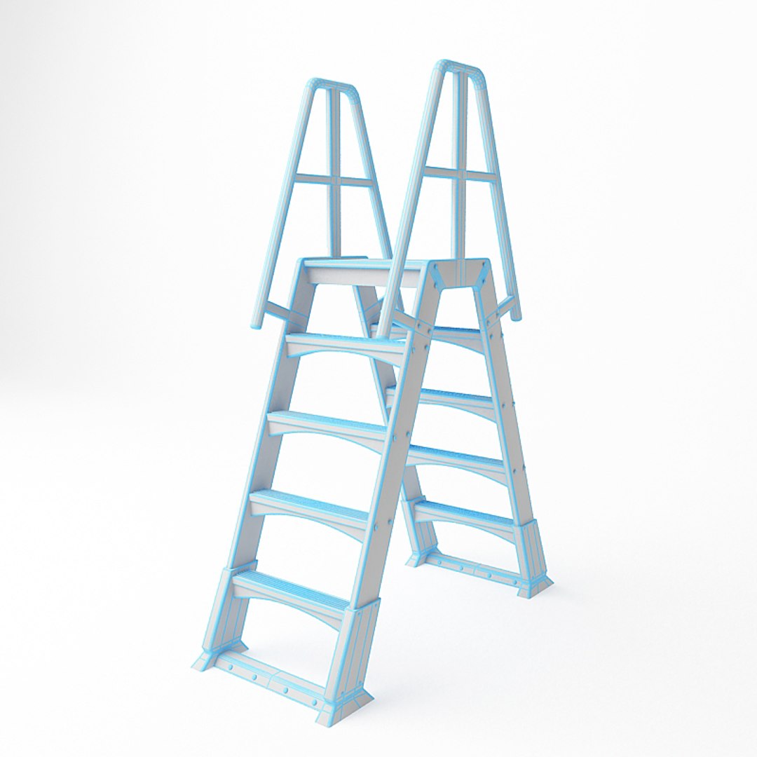 3d ladder steps rigid model