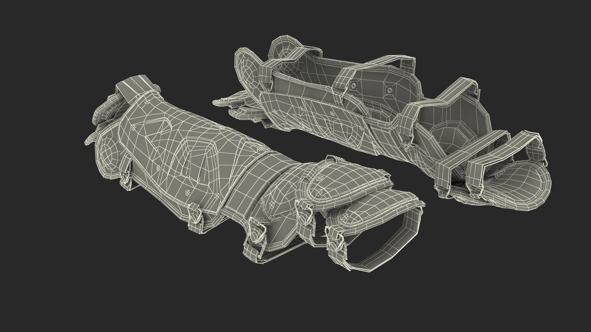 3D Unworn Leg Protection For Catchers Black Model - TurboSquid 2419400