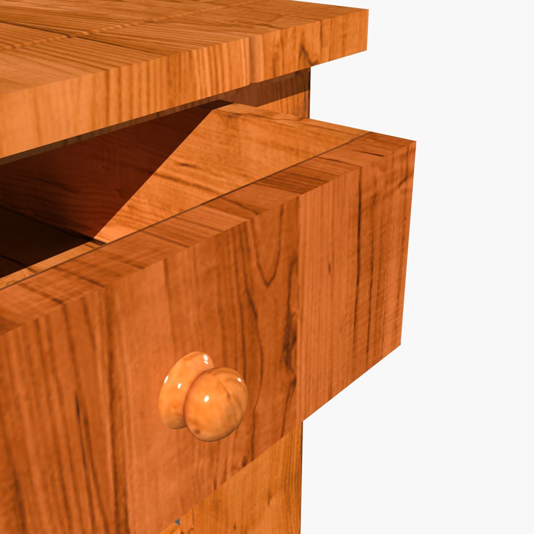 Bedroom Bedside Table Draw 3d Model