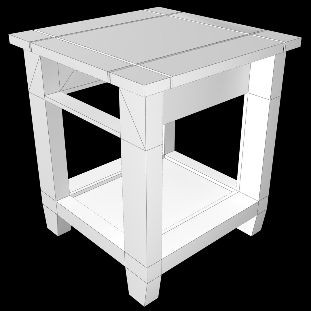 Bedroom Bedside Table Draw 3d Model