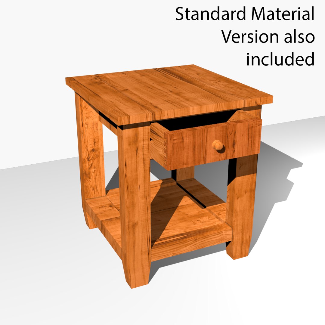 Bedroom Bedside Table Draw 3d Model