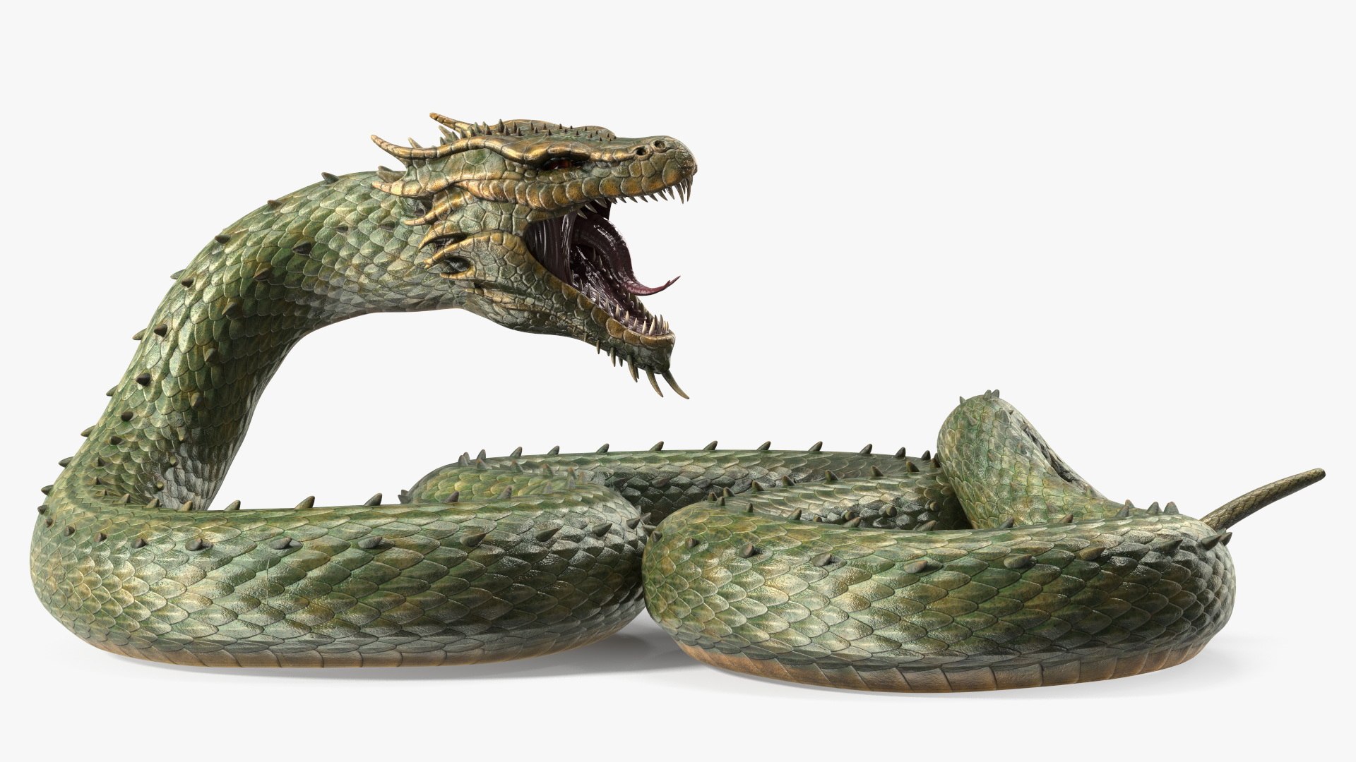 Mythical Serpentine Dragon Rigged 3D Model - TurboSquid 2212707