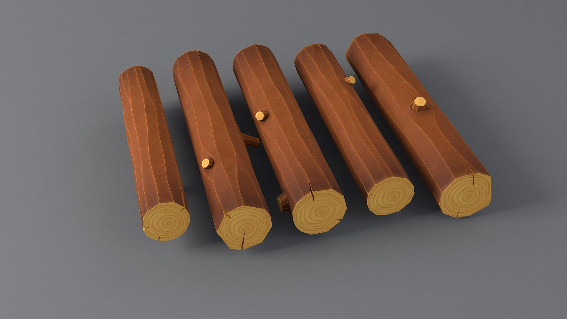 Cartoon Log And Twigs Pack Model - TurboSquid 1912460