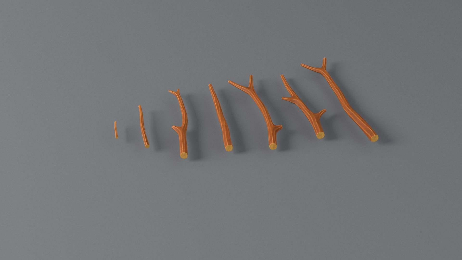 Cartoon Log And Twigs Pack Model - TurboSquid 1912460