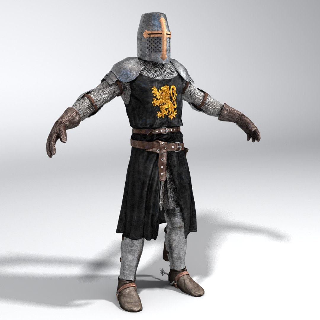 3D Model Medieval Heraldic Knight - TurboSquid 1395990