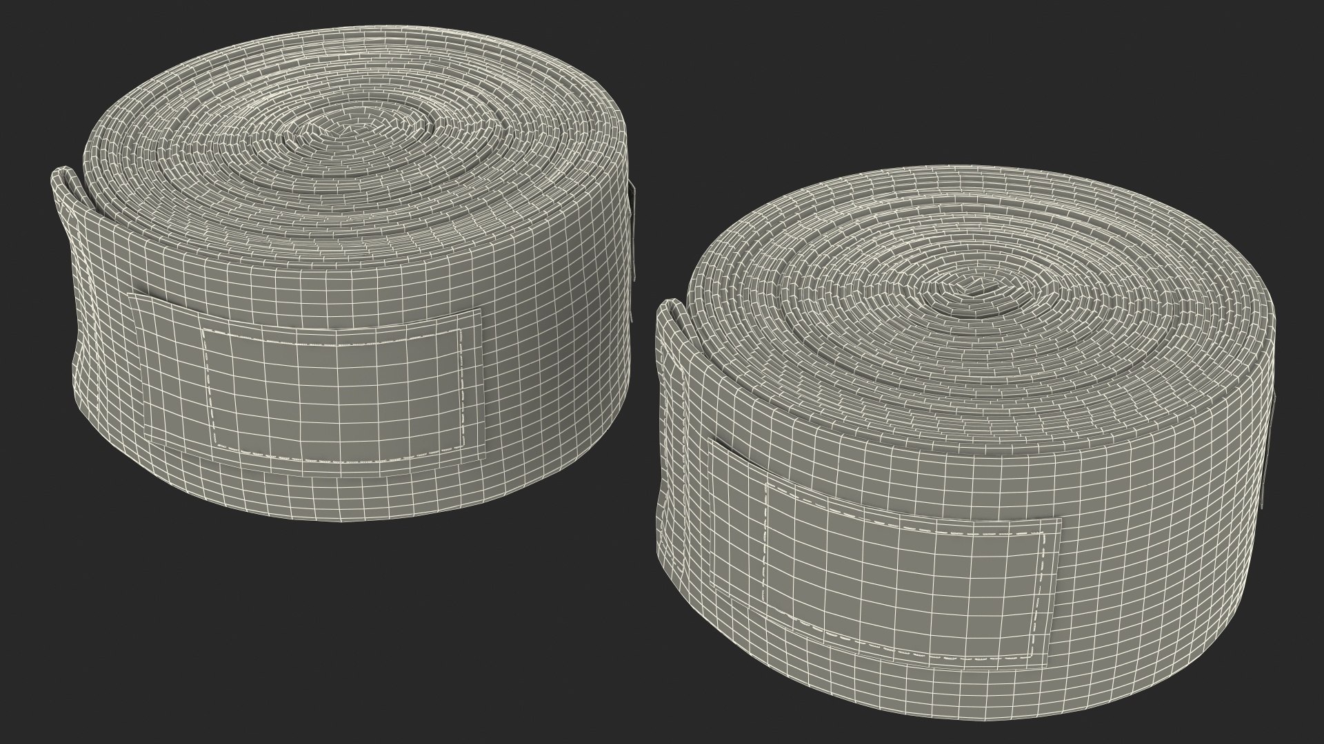 3D Model Black Boxing Hand Wrap 2 Rolls Fur - TurboSquid 1942052