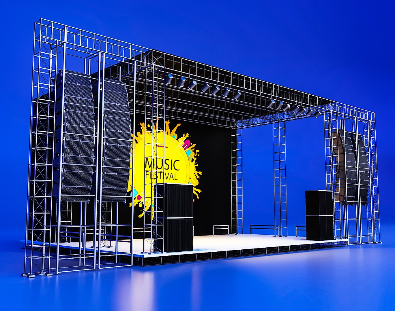 Concert scene 3D model - TurboSquid 1500308