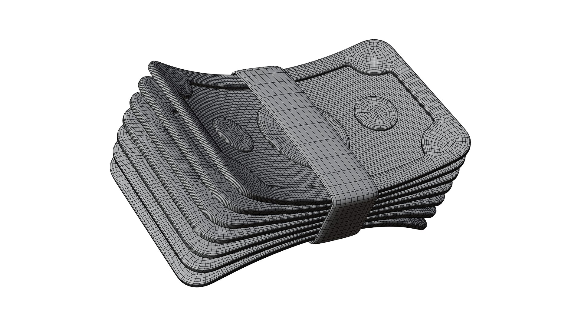 Banknote Basic Stack Strapped Icon Model - TurboSquid 2515353