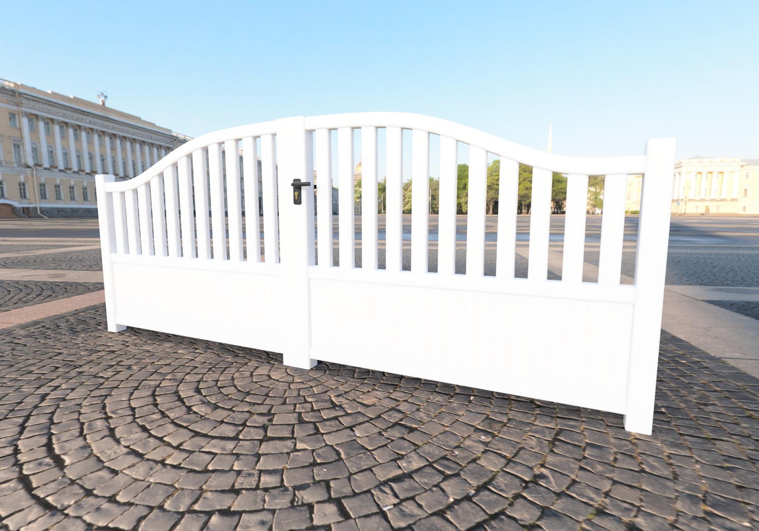 White arc gate for house 3D model - TurboSquid 1964892