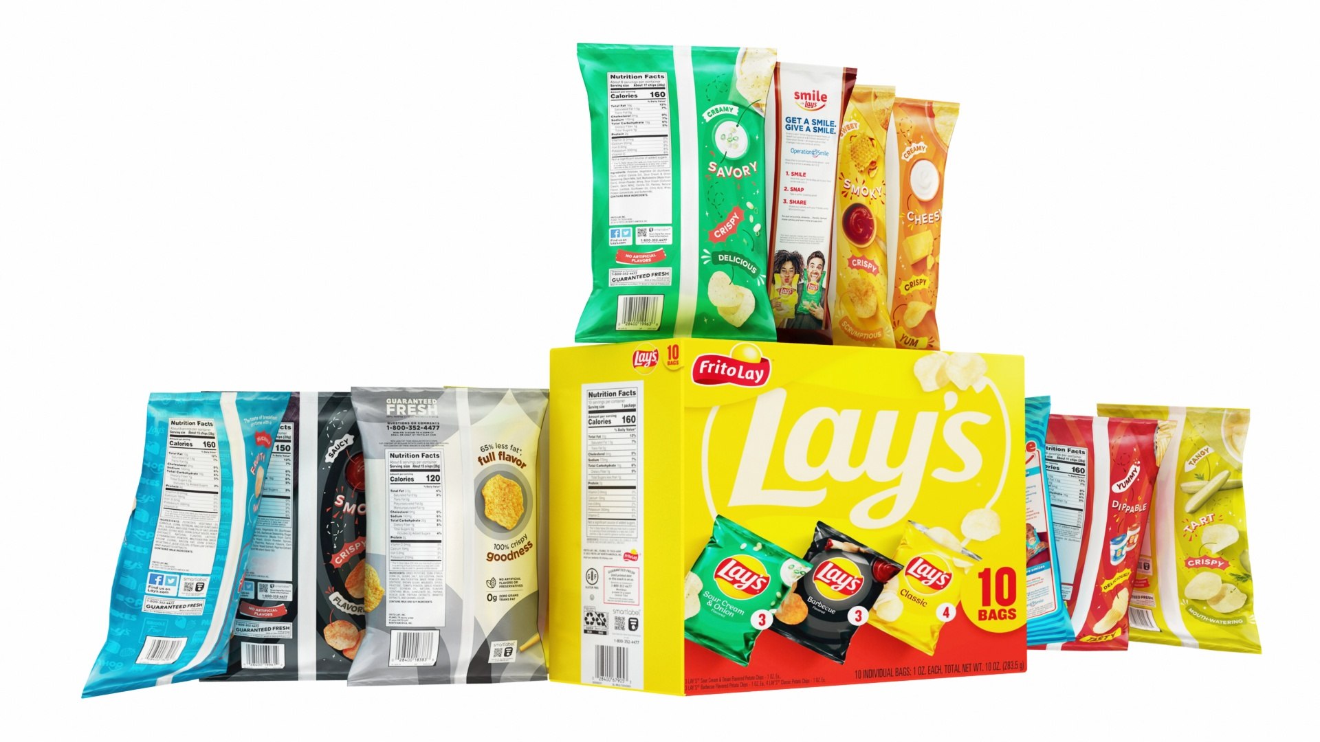 3D Lays And Ruffles 38 In 1 Model - TurboSquid 2299756