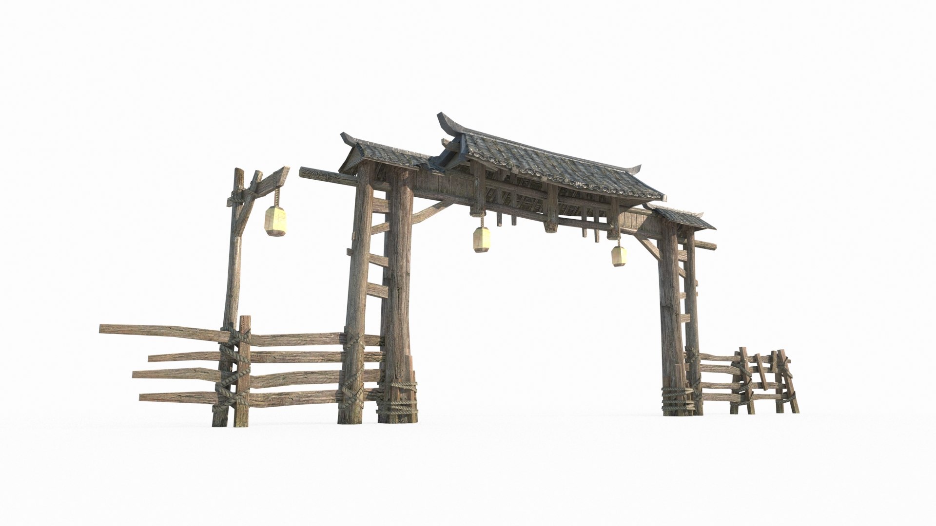 3D Ancient Village Gates In Asia - TurboSquid 2073062