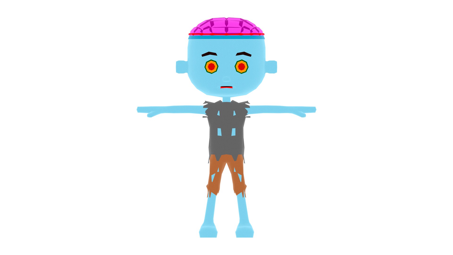 Zombie Male - OBJ - Low Poly Quad 3D - TurboSquid 1785526
