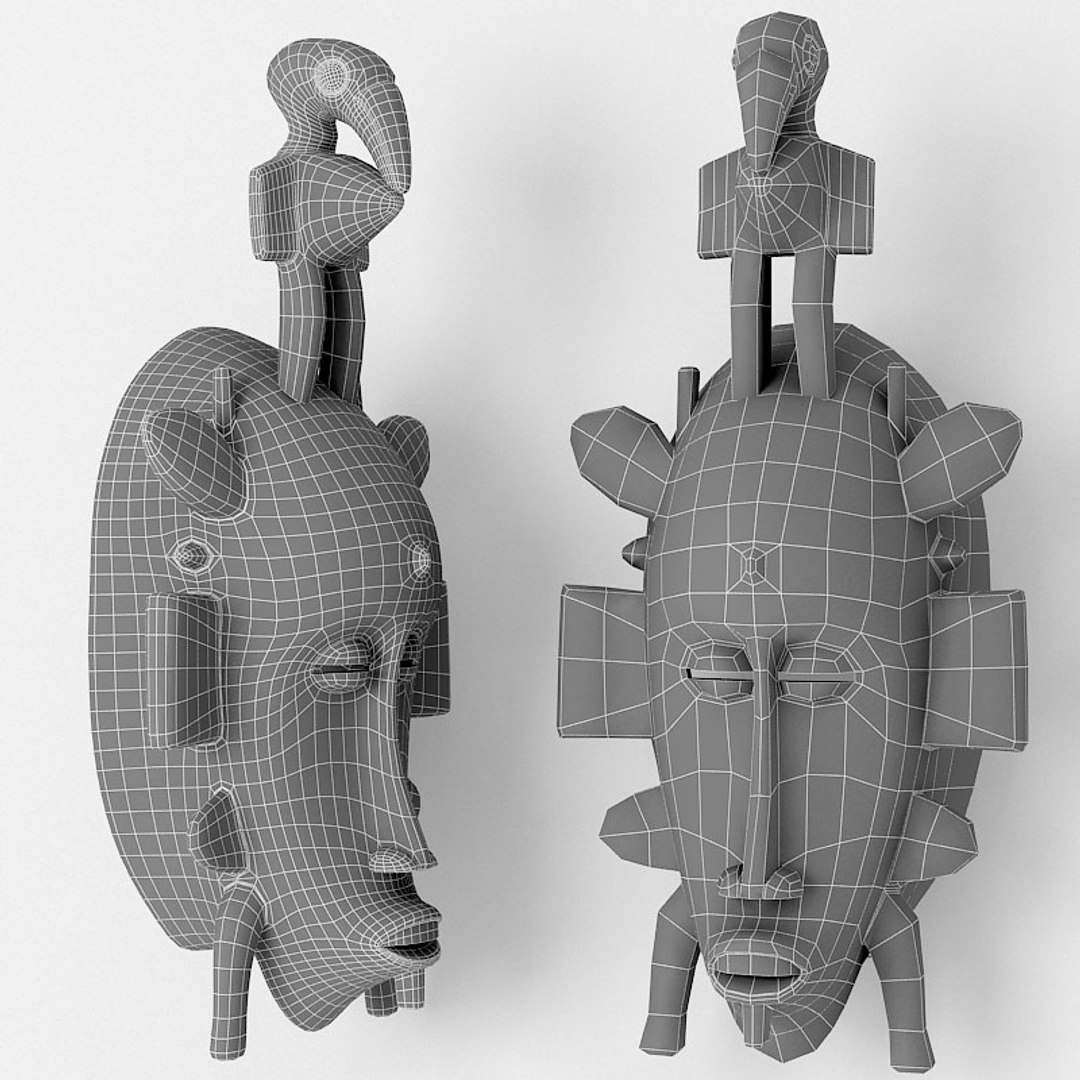 african mask 3d model