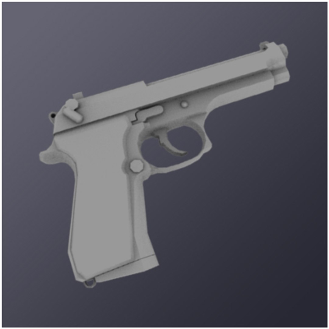 M9f Pistol 3d Model
