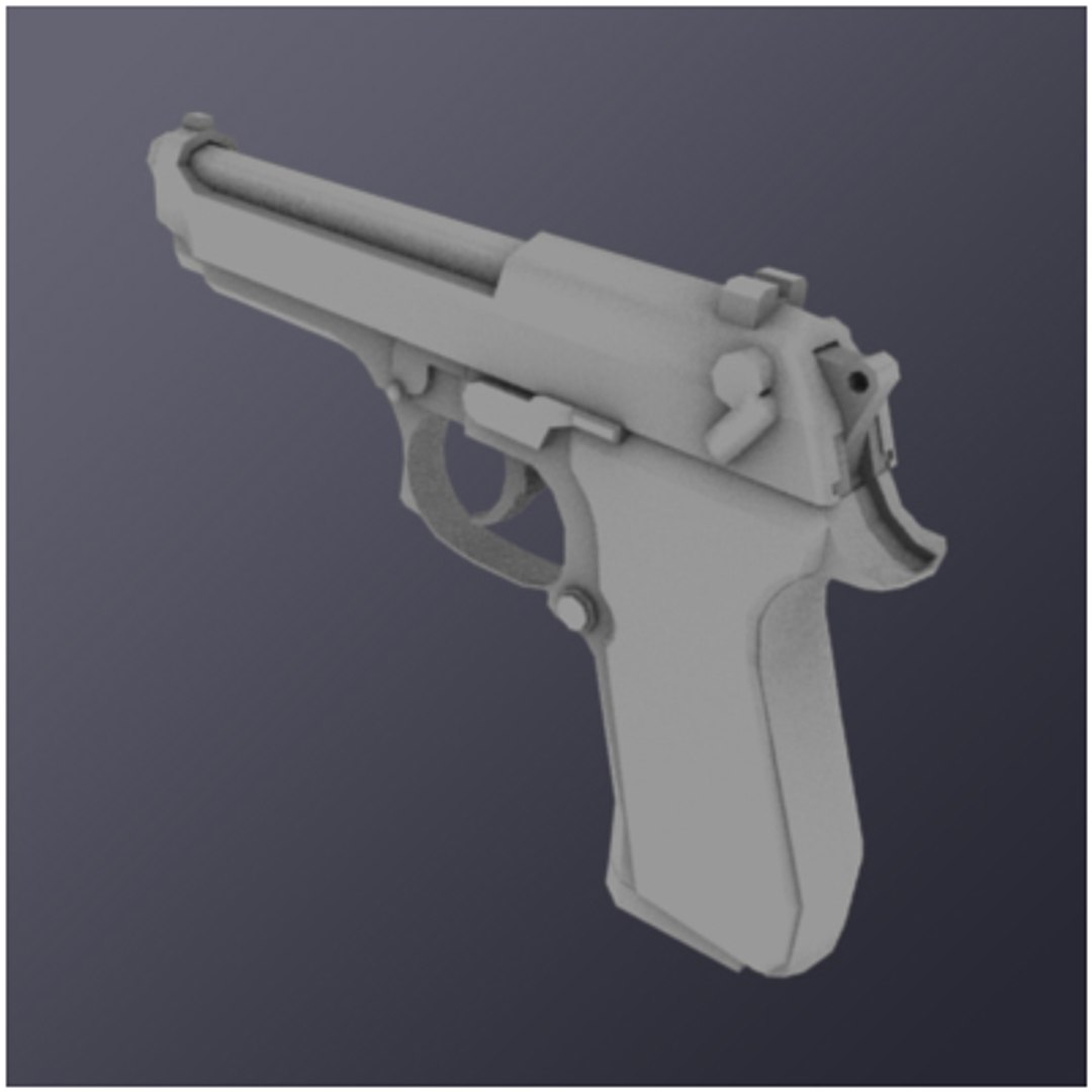 M9f Pistol 3d Model
