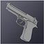 M9f Pistol 3d Model