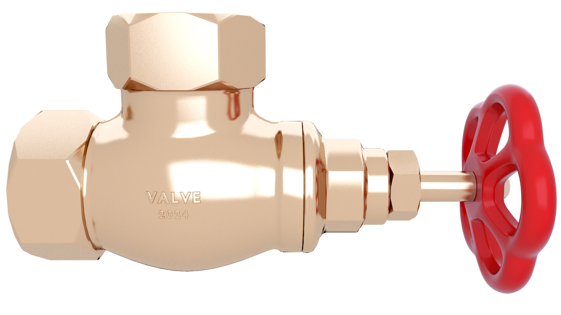 Old Radiator Angle Stop Valve 86 Model - TurboSquid 2312140