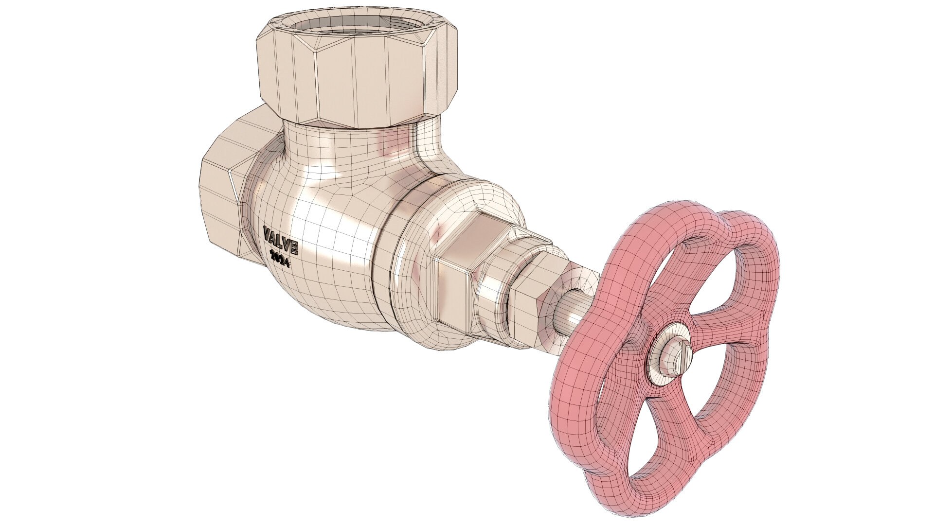 Old Radiator Angle Stop Valve 86 Model - TurboSquid 2312140