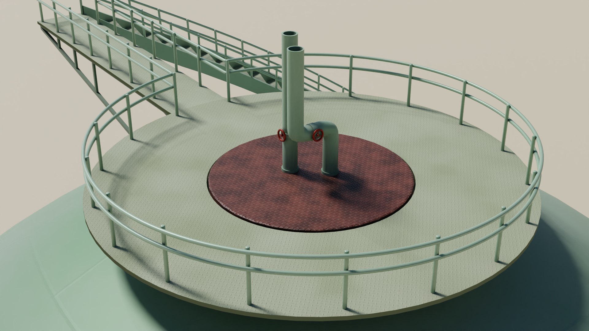 Gas holder 3D model - TurboSquid 2040236