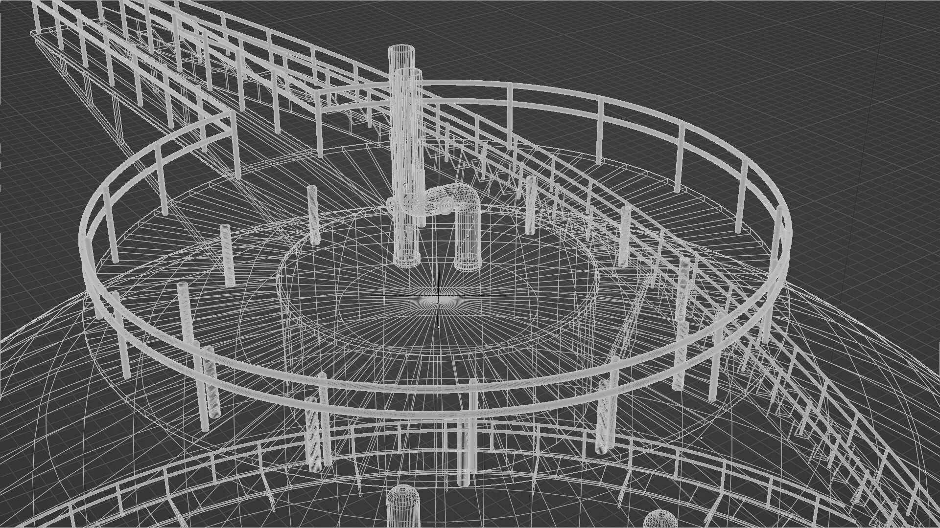 Gas holder 3D model - TurboSquid 2040236
