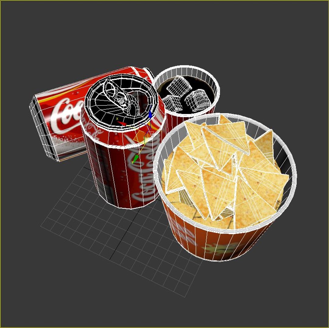 nachos cola 3d obj