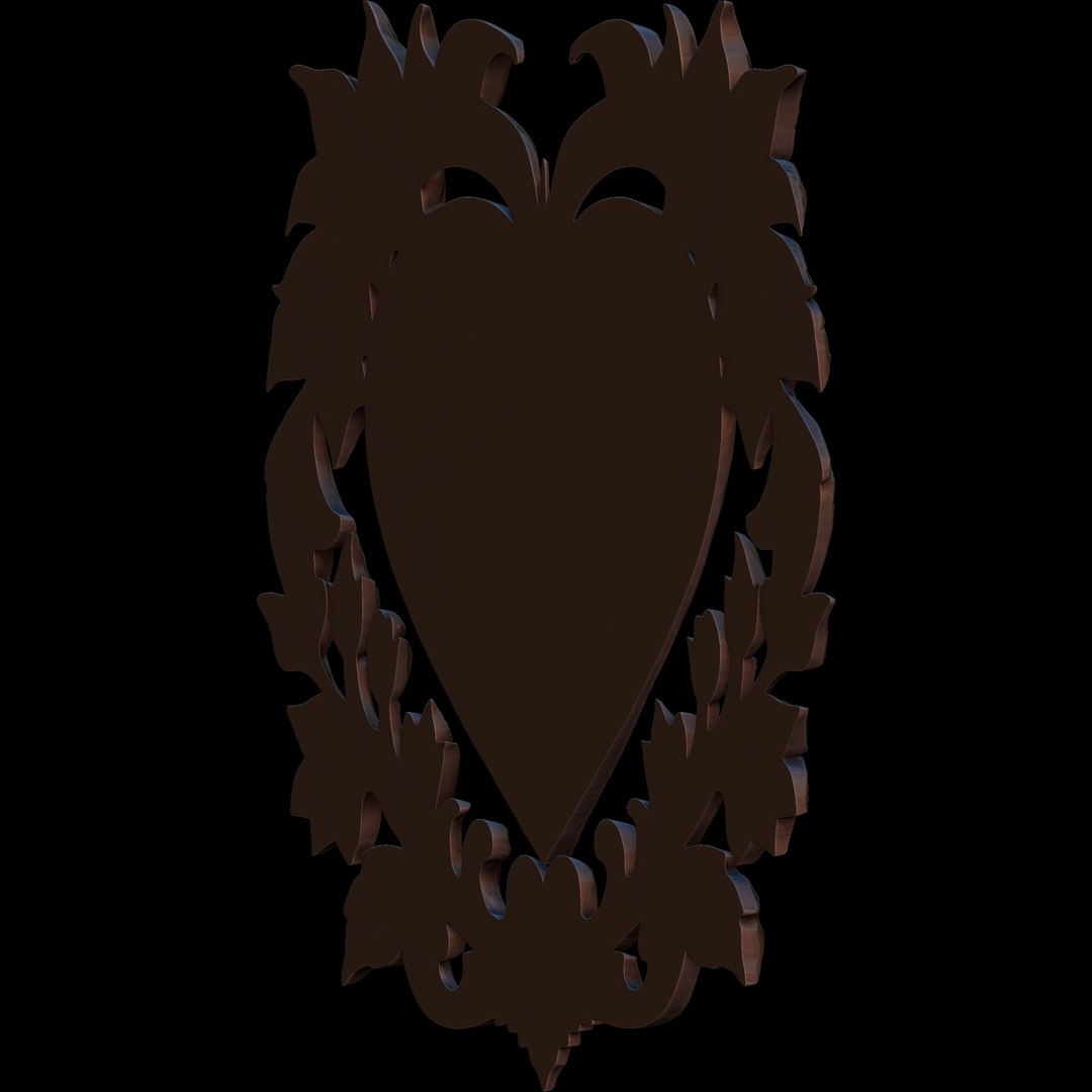 FLORAL HEART EMBLEM 3D PRINT MODEL Model - TurboSquid 2296299