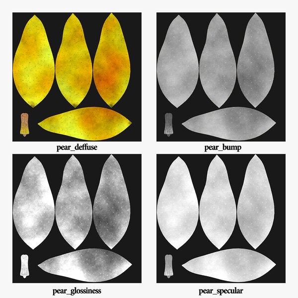 3d pear photorealistic model