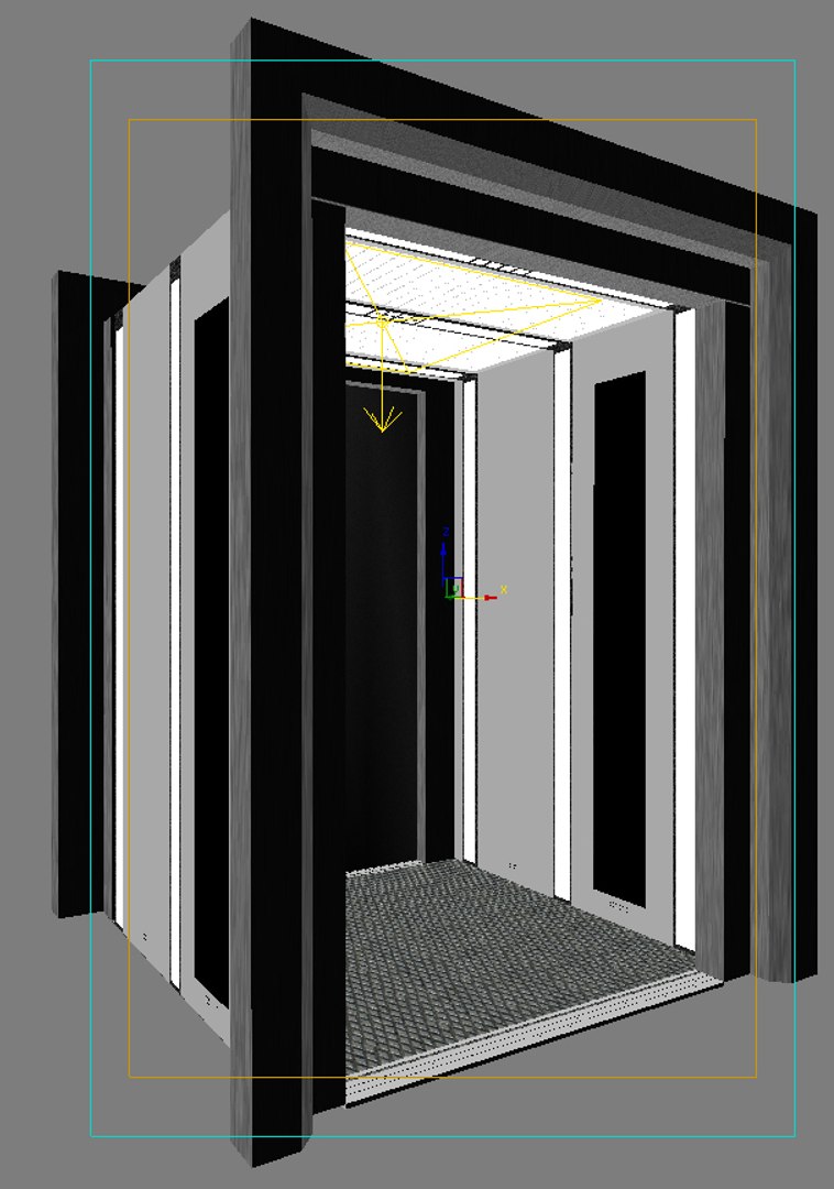 Dual Door Elevator 3d Model