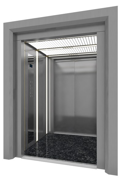 dual door elevator 3d model