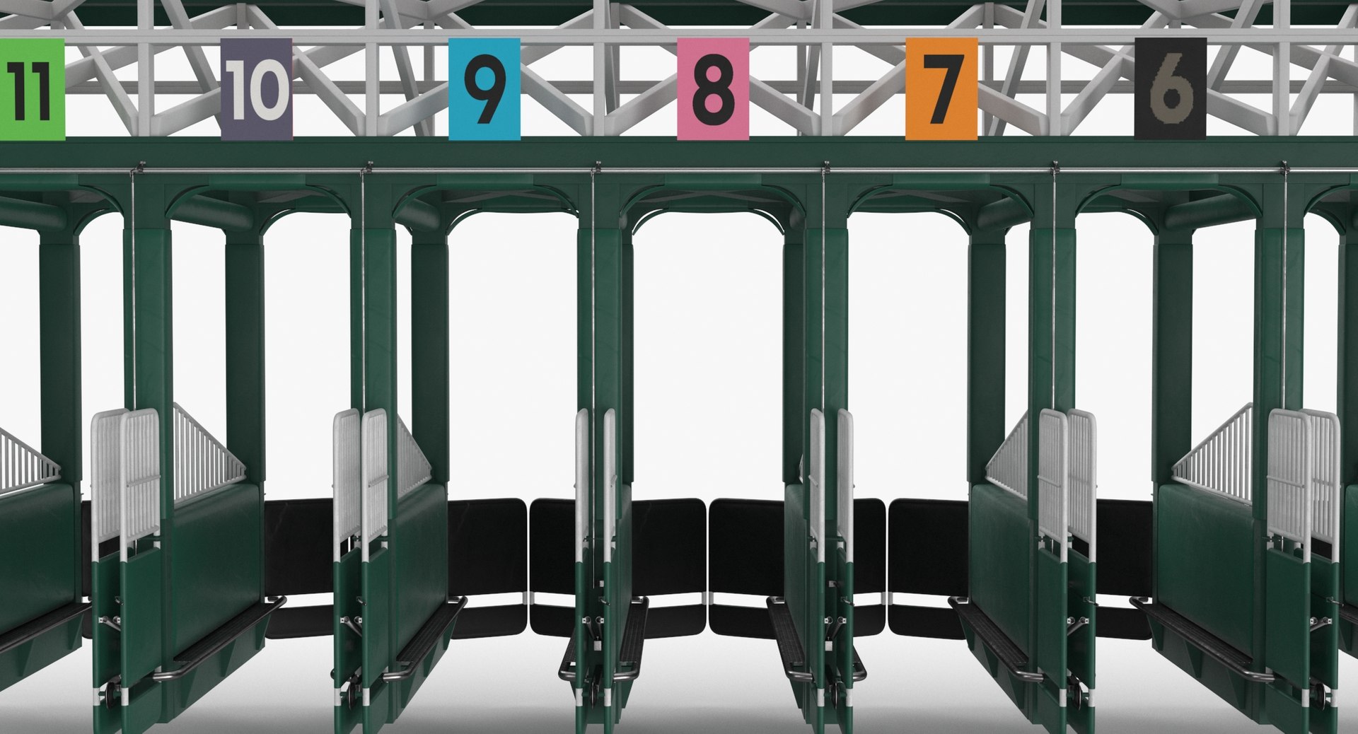 3D horse racing starting gates - TurboSquid 1646576