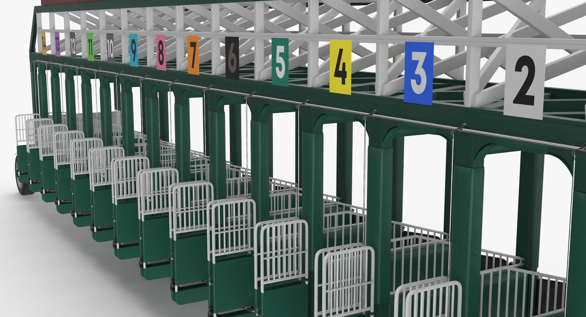 3D horse racing starting gates - TurboSquid 1646576