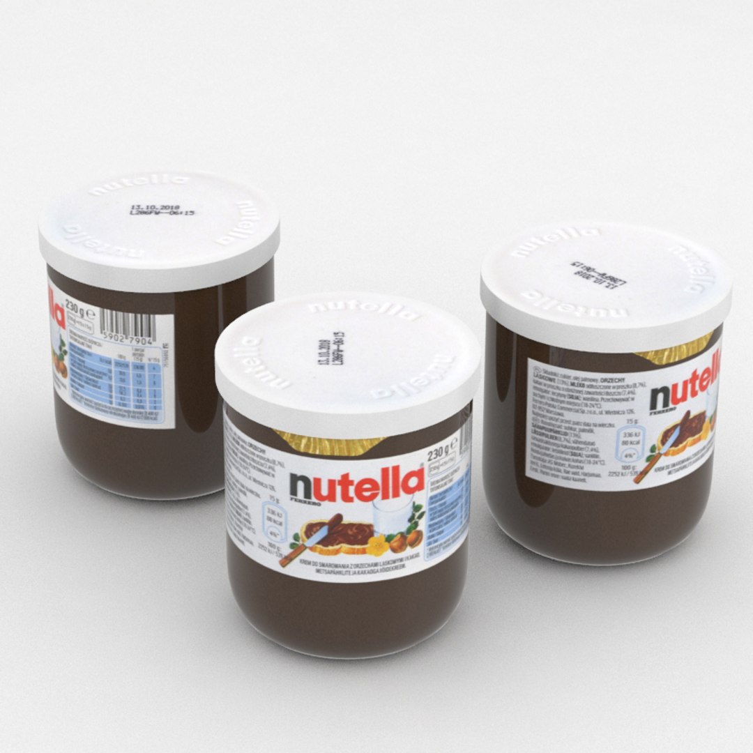 3D nutella 230g jar model - TurboSquid 1272994