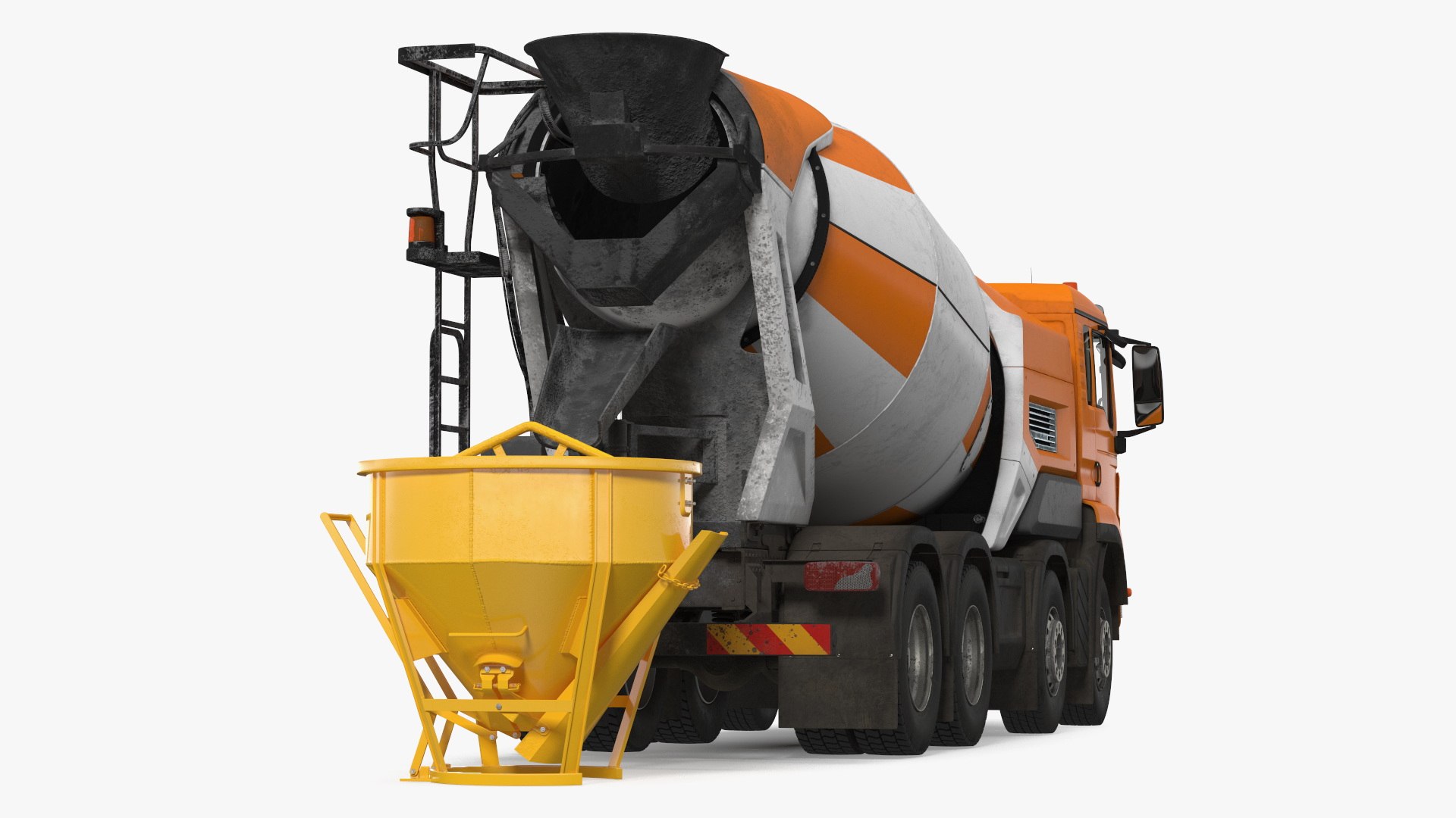 Electric Hybrid Mixer With Concrete Bucket Model - TurboSquid 2267077