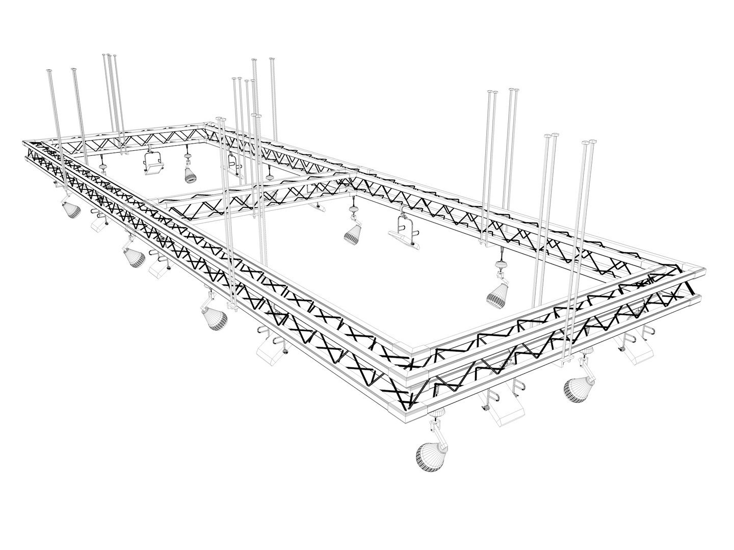 3D Light Truss - TurboSquid 2084795