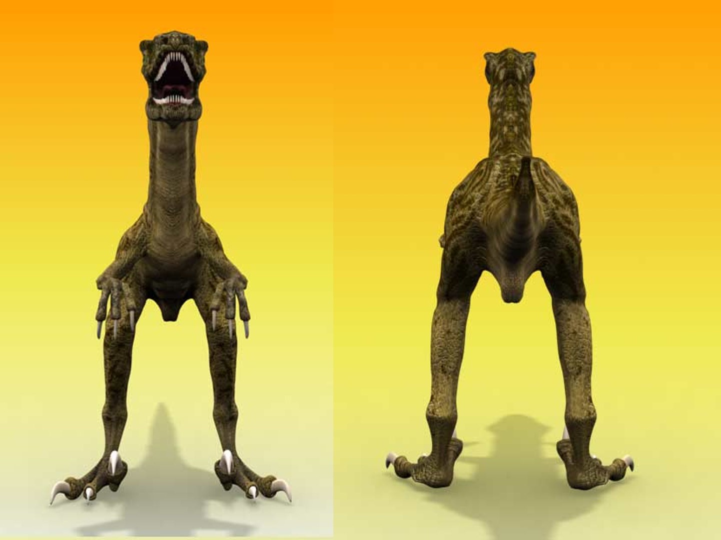 3d Velociraptor Dinosaur