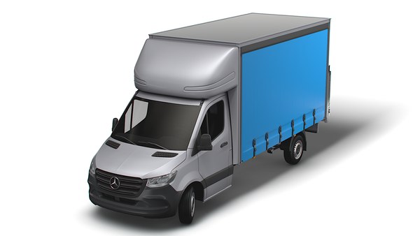 modelo 3d Mercedes Benz Sprinter Luton Curtainsider Tail Lift 2023 ...
