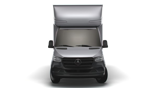 Mercedes Benz Sprinter Luton Curtainsider Tail Lift 2023 3D 모델 ...