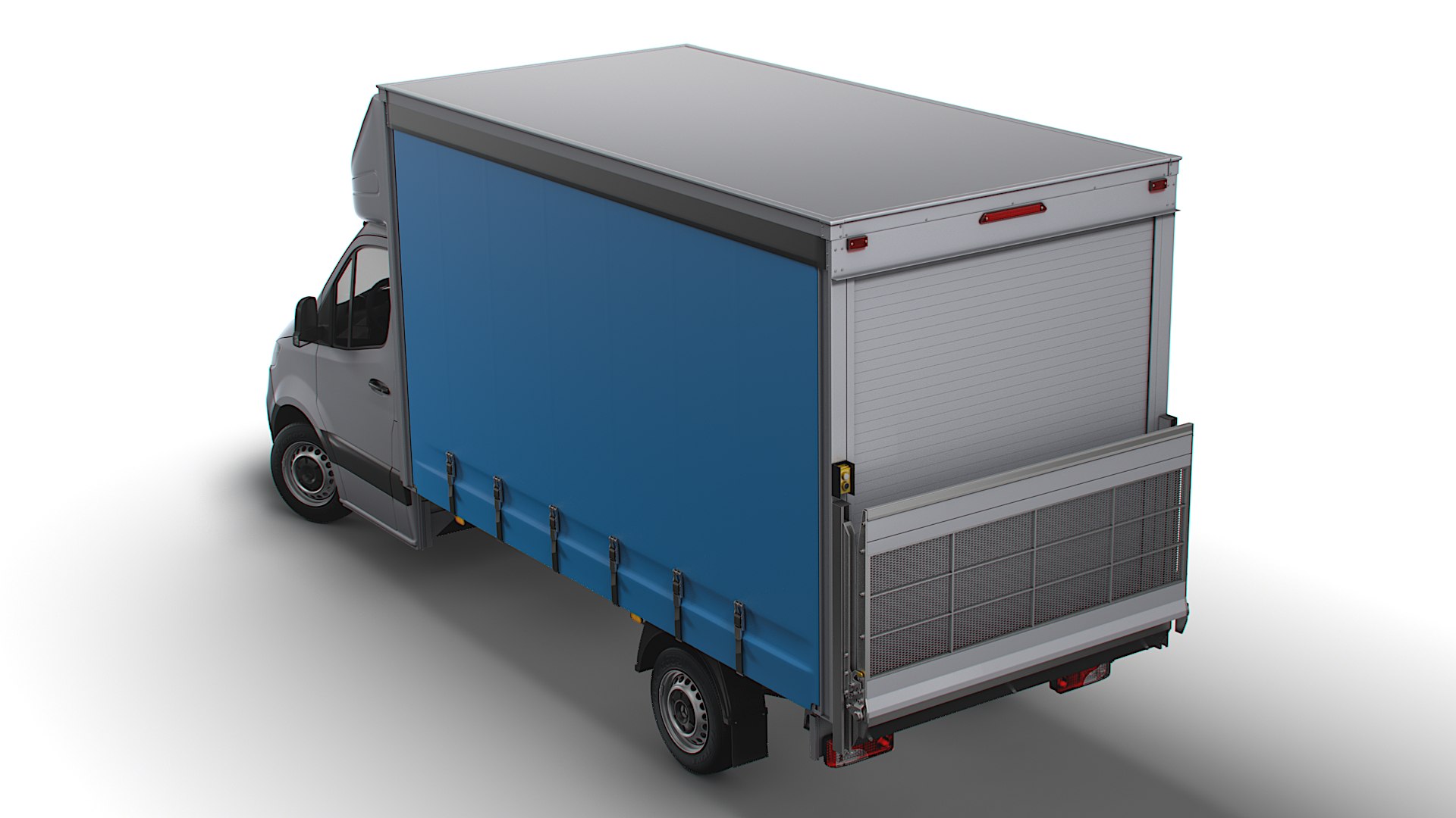 3D Mercedes Benz Sprinter Luton Curtainsider Tail Lift 2023 Model ...