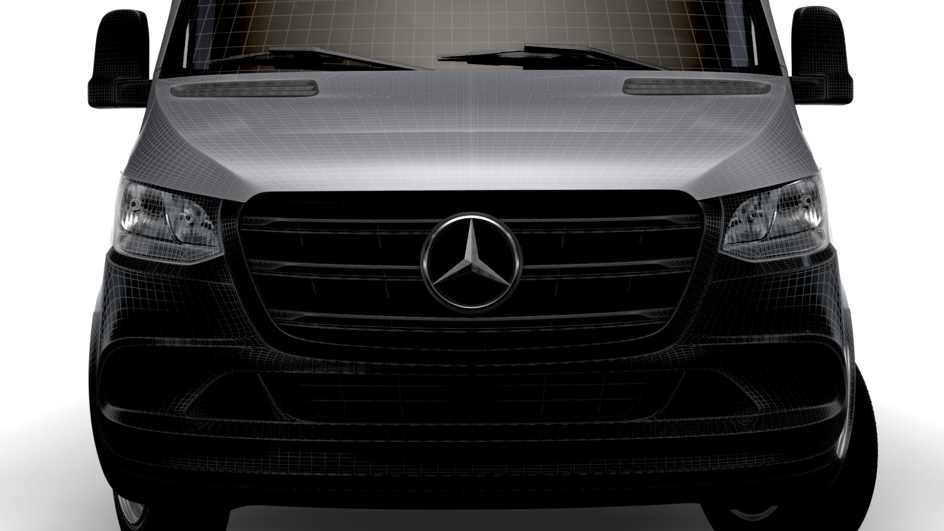 3D Mercedes Benz Sprinter Luton Curtainsider Tail Lift 2023 Model ...
