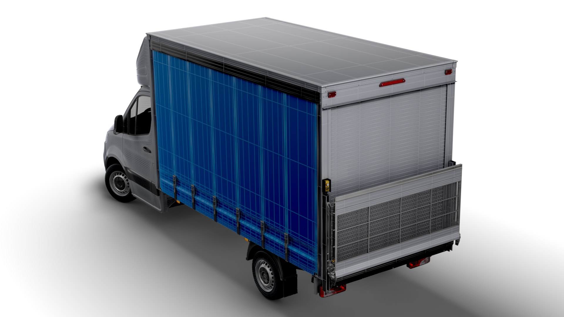 3D Mercedes Benz Sprinter Luton Curtainsider Tail Lift 2023 Model ...