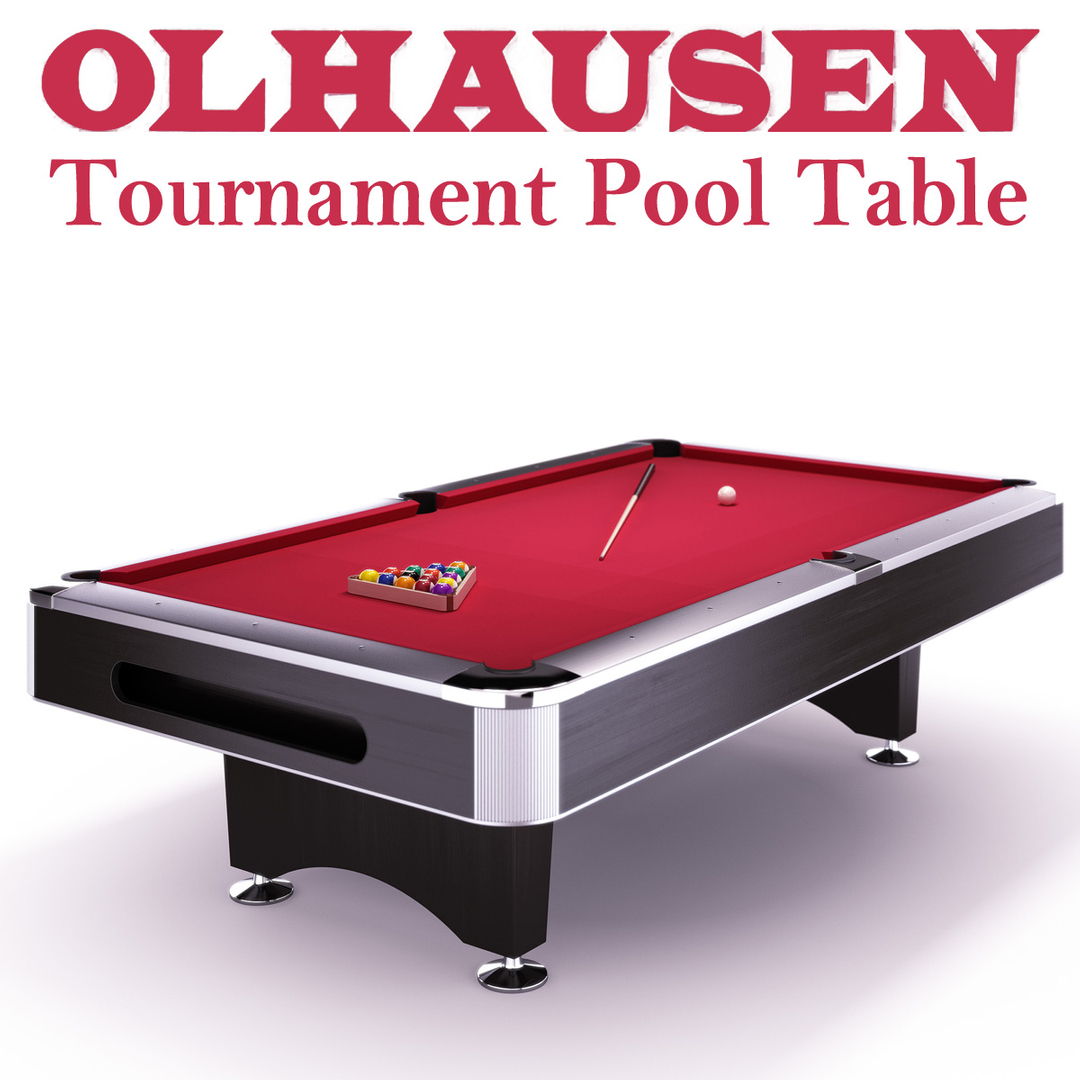 official pool table 3d model