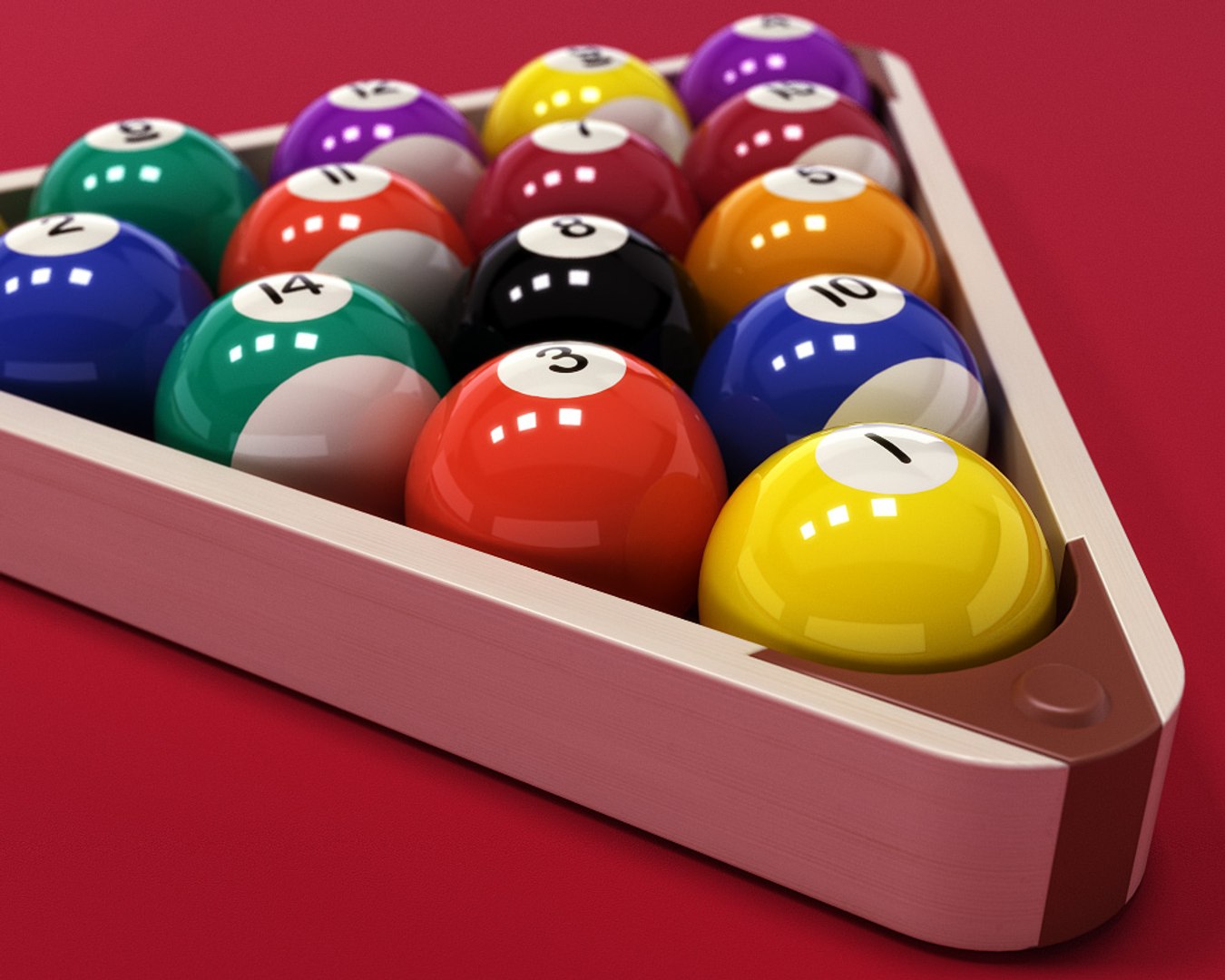 official pool table 3d model