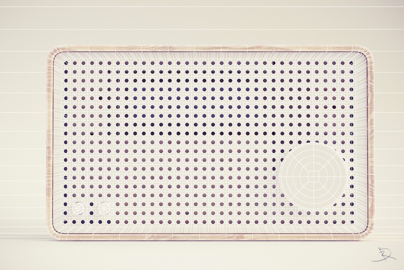 swedish radio 3d model