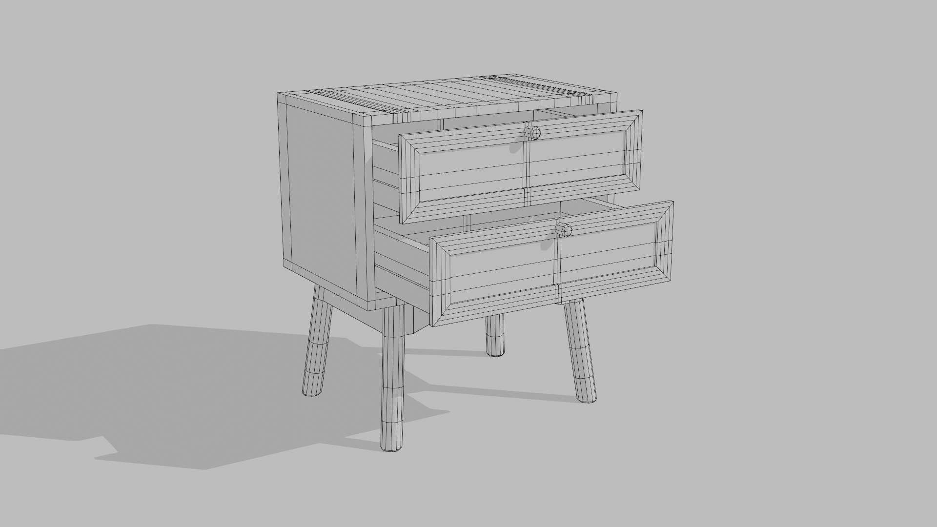 3D Nightstand Model - TurboSquid 2190304