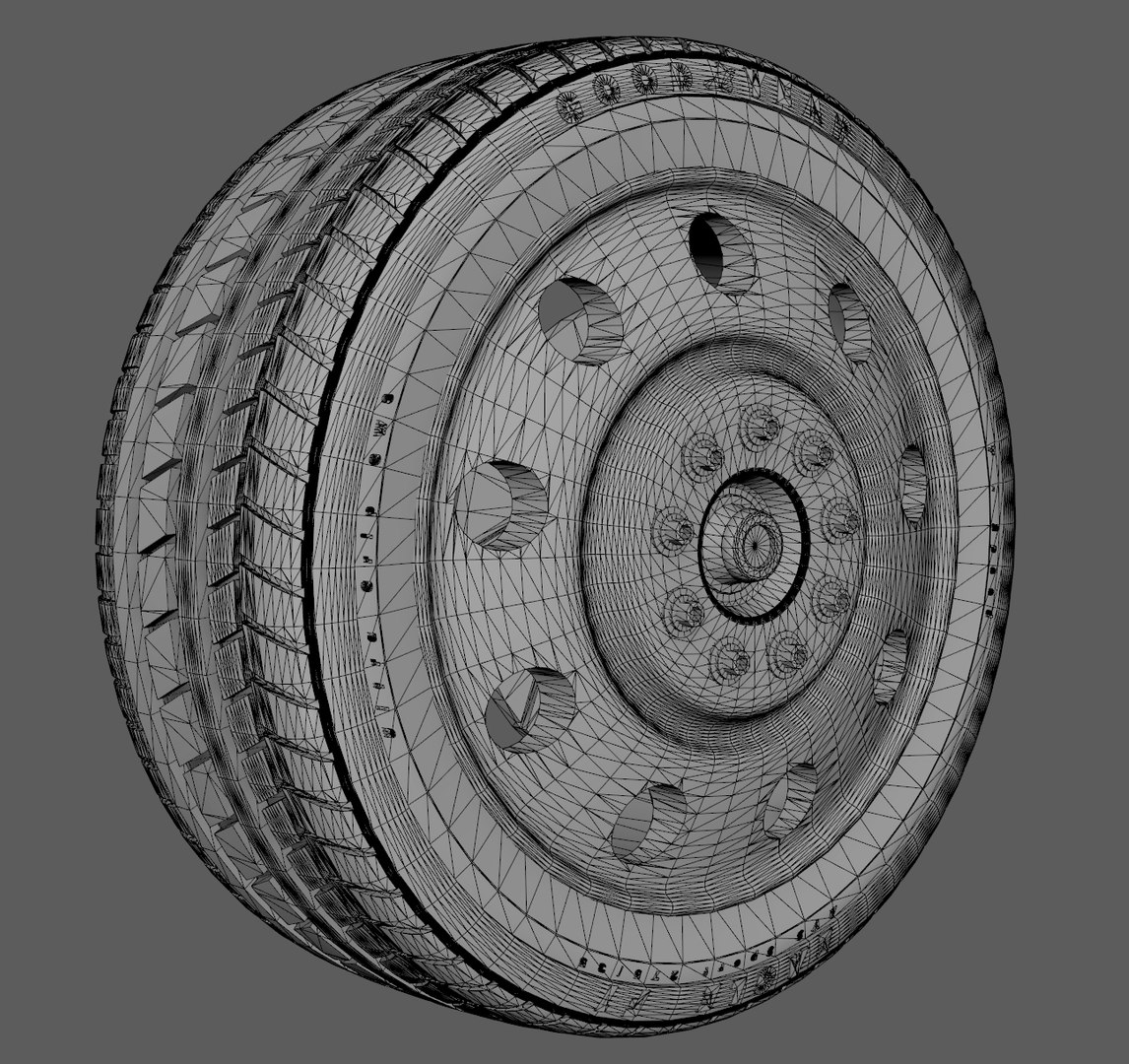 Truck Wheel 3D Model - TurboSquid 1393370
