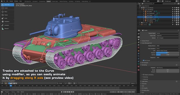 modelo 3d Tanque KV1 GameReady - TurboSquid 1657786