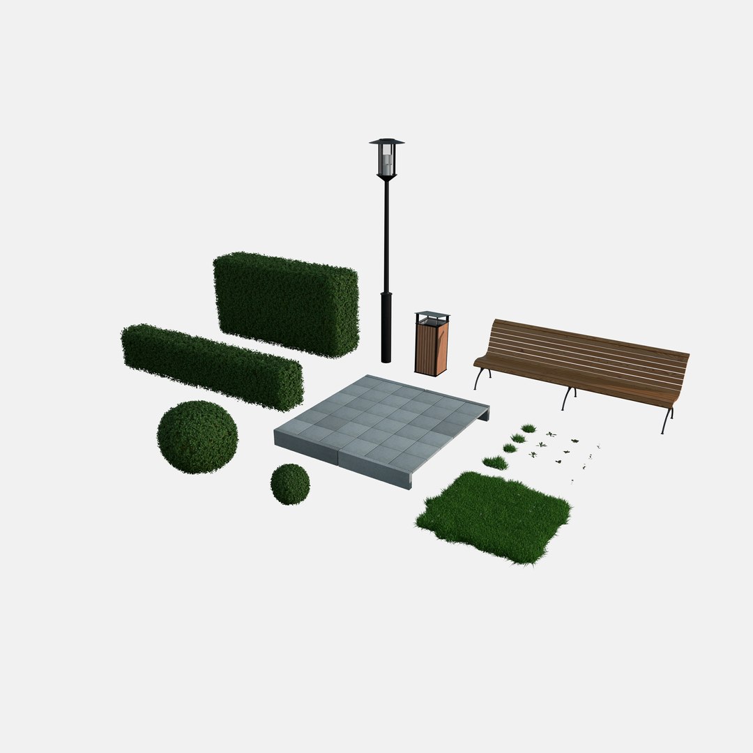 3D park elements - TurboSquid 1614633