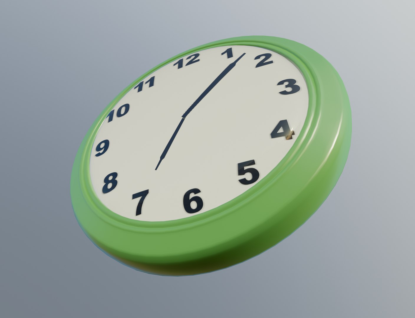 Green Clock 3D Model - TurboSquid 1479547