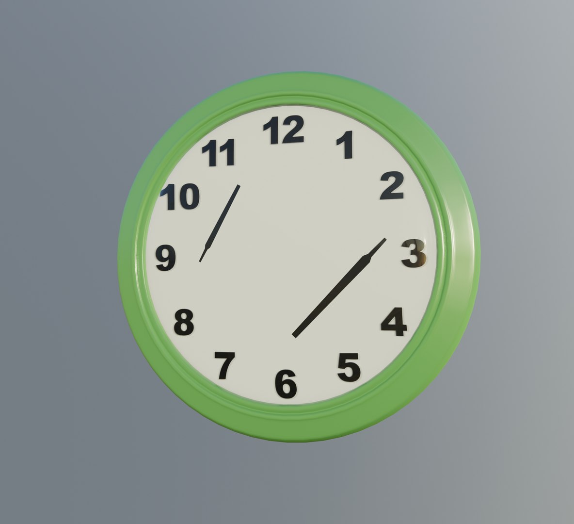 Green Clock 3D Model - TurboSquid 1479547