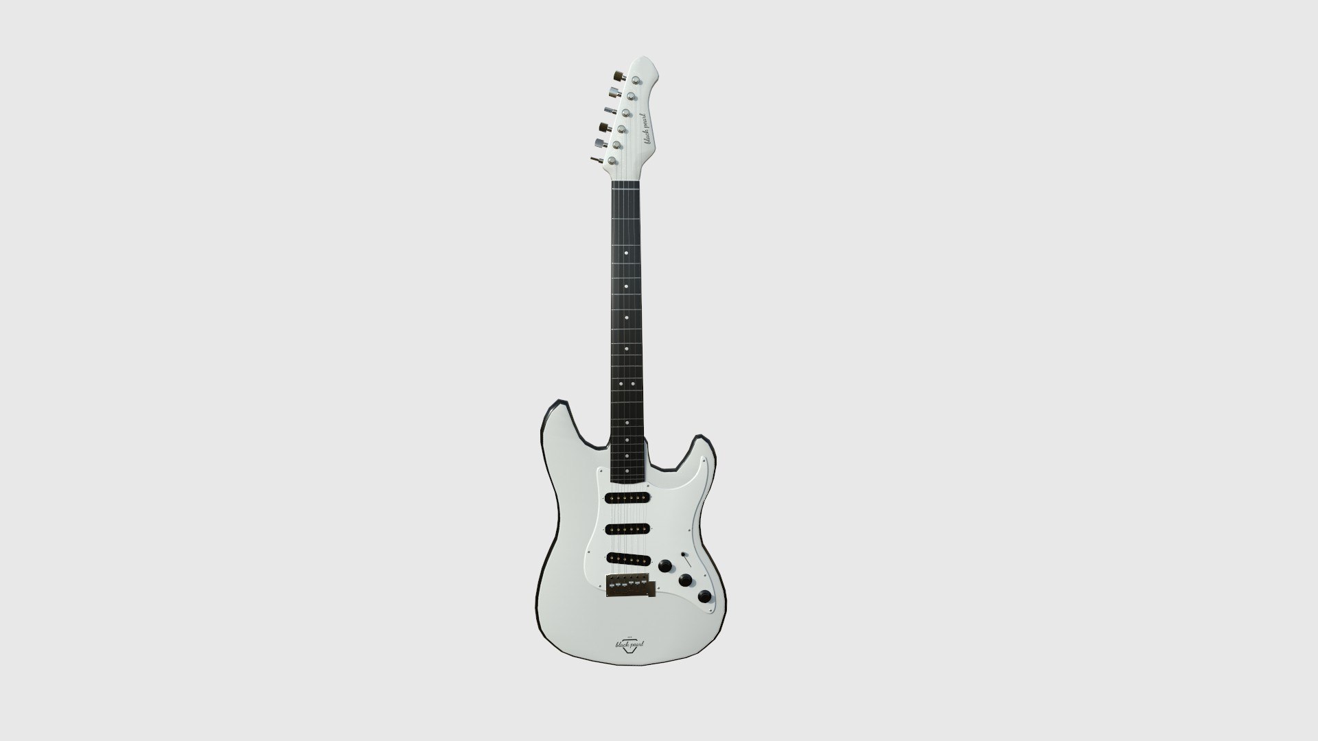 3D Model Electric Guitar 06 White - Music Instrument Design ...